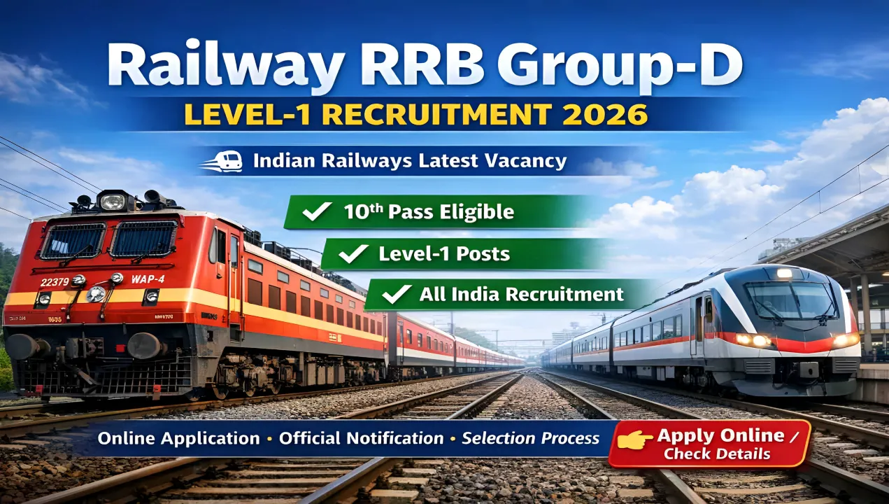 Railway RRB Group D Level 1 Recruitment 2026 (22,000+ Posts Vacancy ...